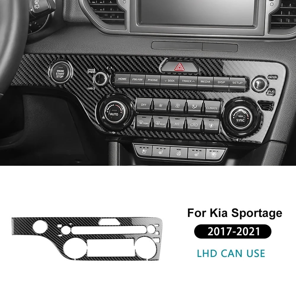 LHD Real Soft Carbon Fiber Sticker For Kia Sportage 2017 2018 2019 2020 ...