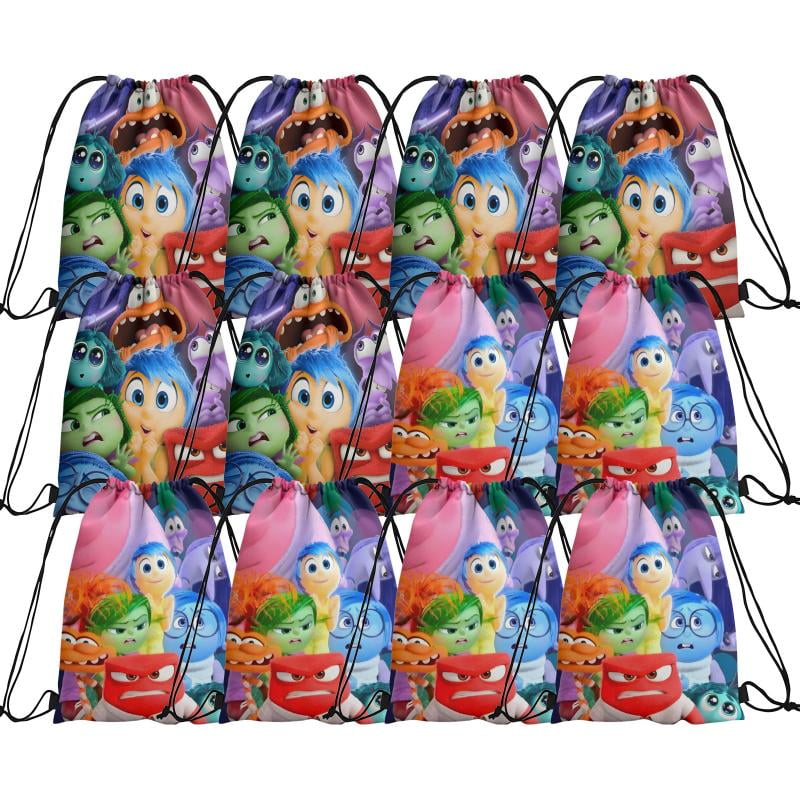LHEAGGIK 24 packs Cartoon Inside out Candy Drawstring Bag Drawstring Goodie Favor Bags for Boys ...