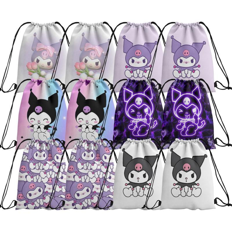 LHEAGGIK 24 packs Cartoon Kuromi Candy Drawstring Bag Drawstring Goodie ...
