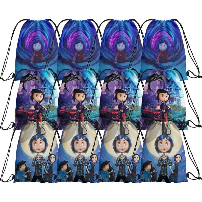 LHEAGGIK 24 packs Coraline Candy Drawstring Bag Drawstring Goodie Favor Bags for Boys and Girls ...