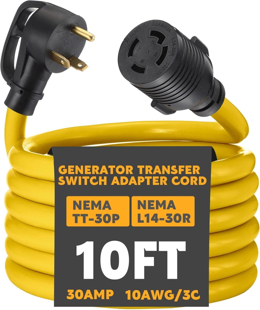 LHHP 10 ft Generator Transfer Switch Adapter Cord Compatible with Nema ...