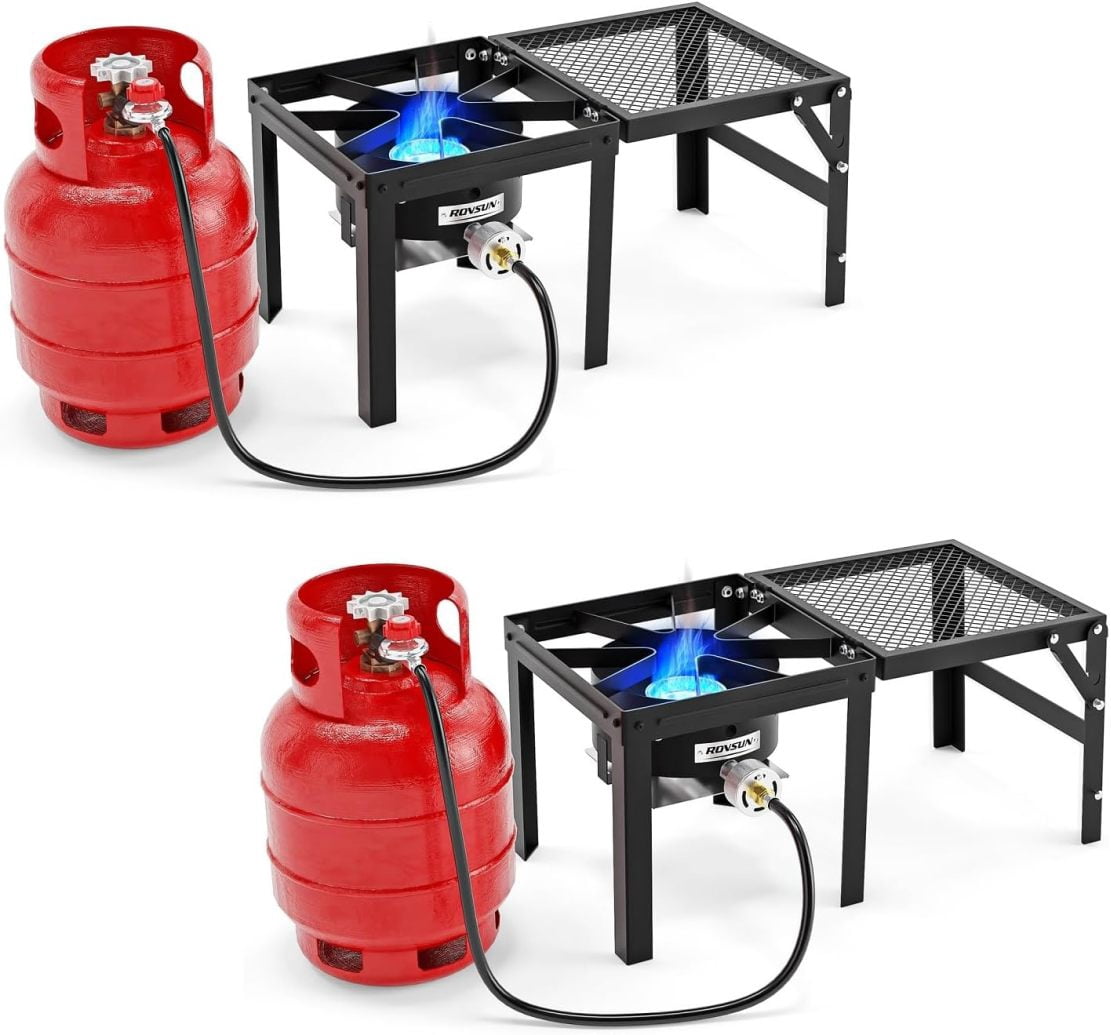 LHHP 100,000 BTU Propane Stove with Foldable Side Shelf, Single Burner ...