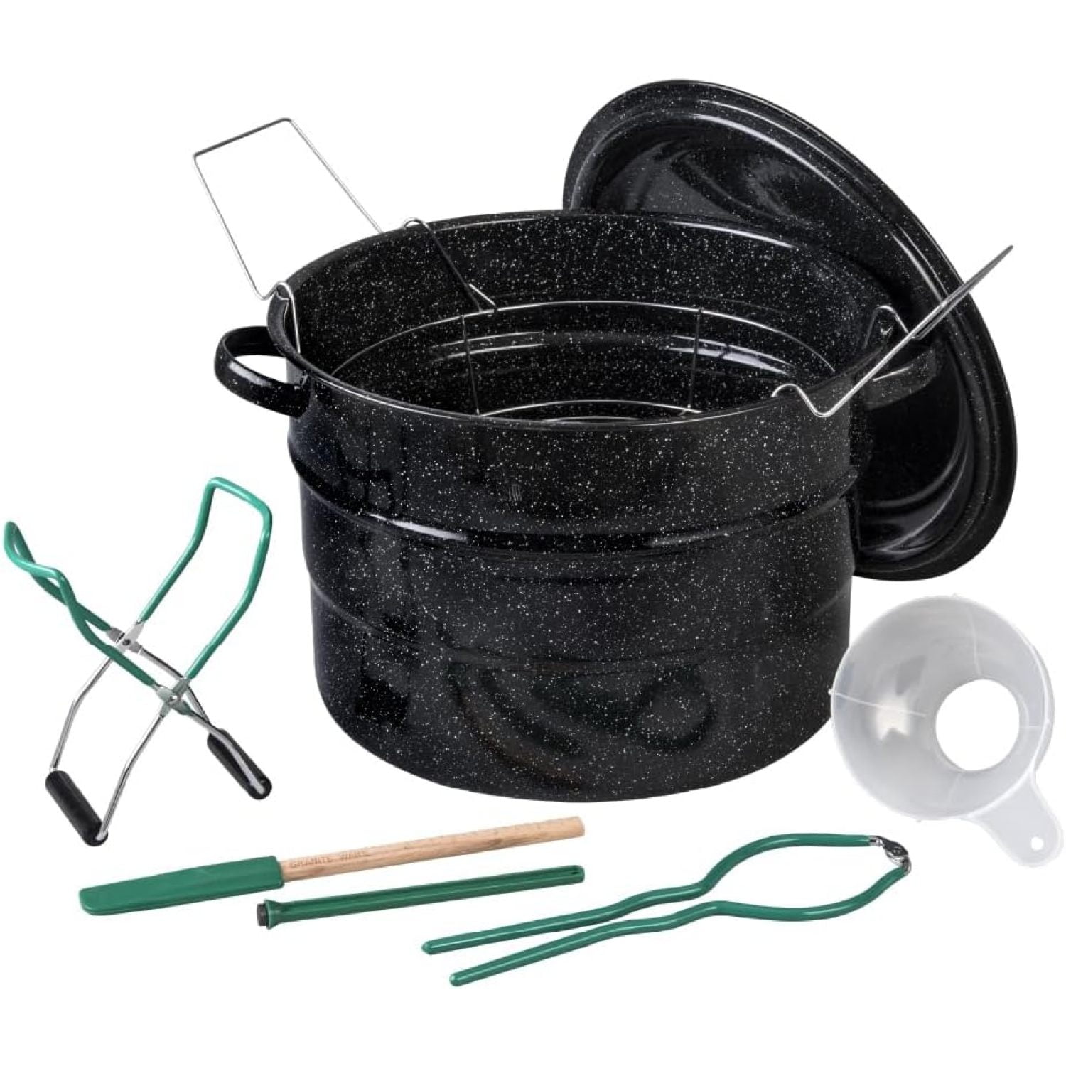 LHHP 8 Piece Enamelware Water bath canning Pot with Canning kit and ...