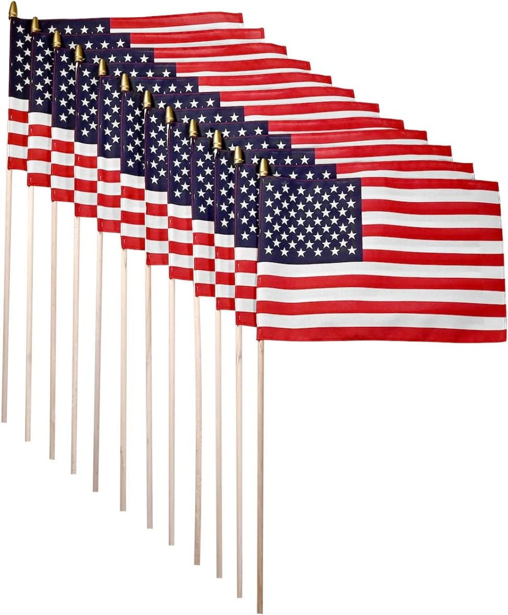 LHHP American Flag | 1x1.5 FT Outdoor USA Flag | 30" Durable Wooden ...