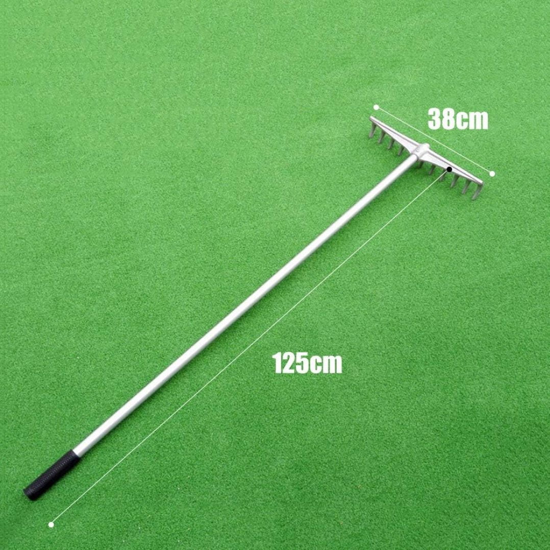 LHHP Golf Sand Bunker Rake, All-Aluminum Golf Rake Lawn Organizer Tool ...