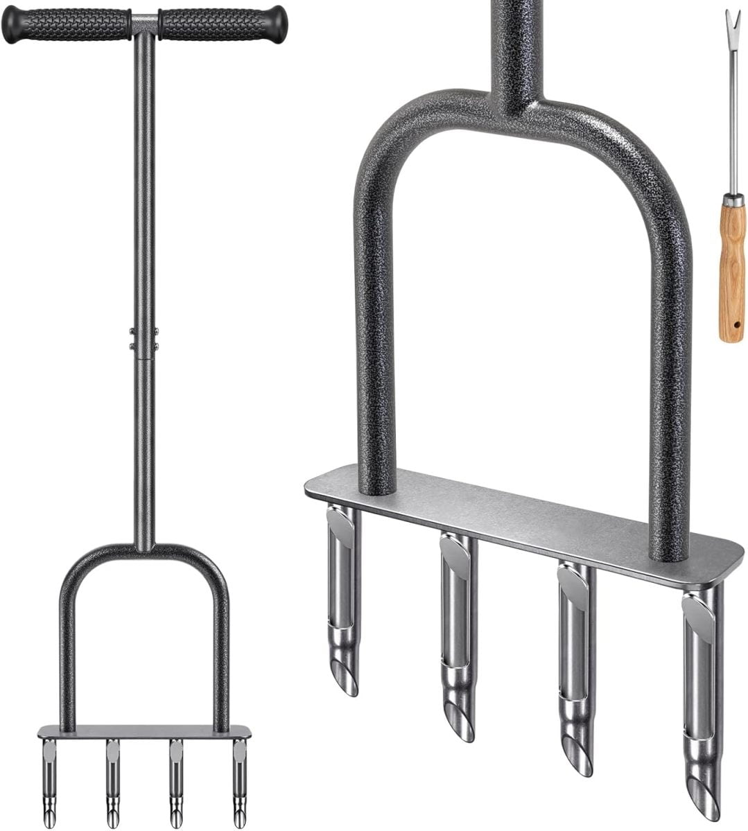 LHHP Manual Aerator Lawn Tool, Manual Yard Plug Aerators with 4 ...