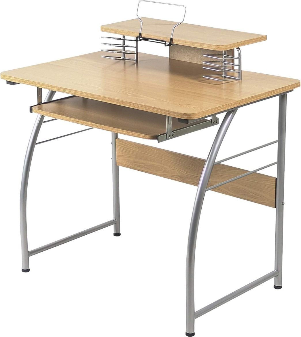 LHHP Upper Shelf Laminate Computer Desk, Metallic - Walmart.com