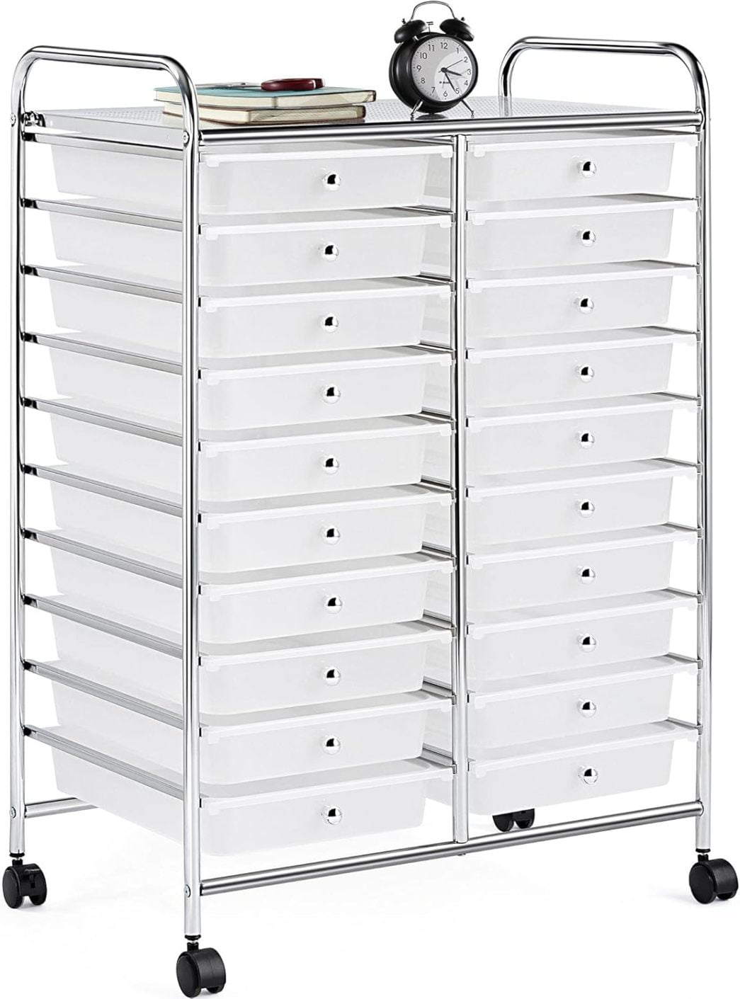 LHHP Utility Cart with 20 Drawers Rolling Cart Organizer Plastic ...