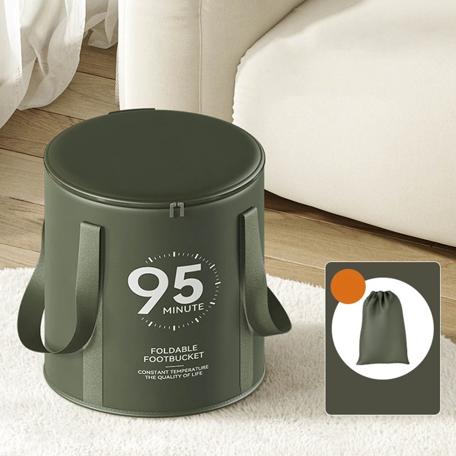 LHNFT 30L Large Collapsible Foot Bath Basin, Foldable Bucket Foot ...