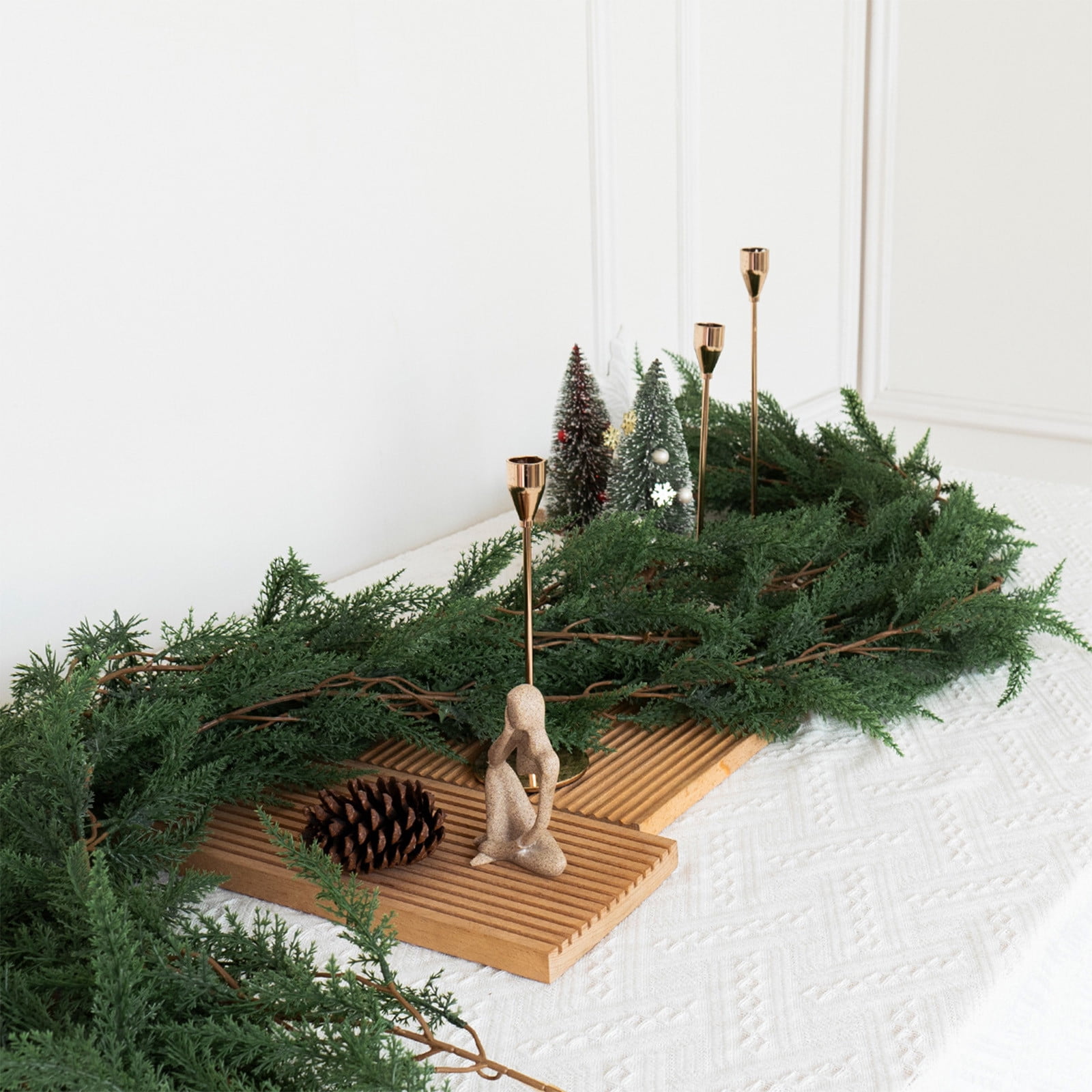 LHNFT 6 Ft Artificial Norfolk Pine Garlands,Realistic Pine Garland ...