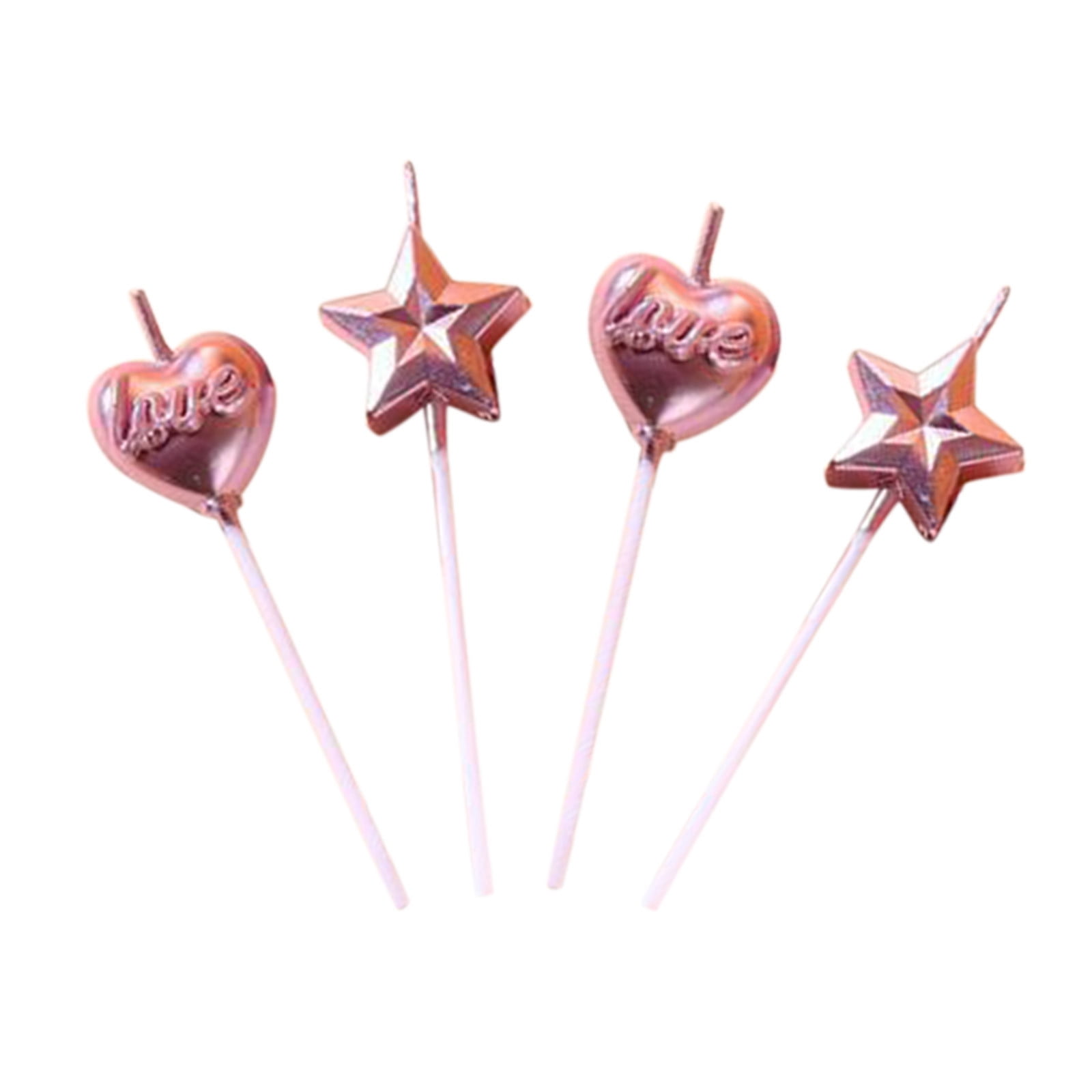 LHNFT Birthday Candles, Love and Five-pointed Star Shaped Birthday ...