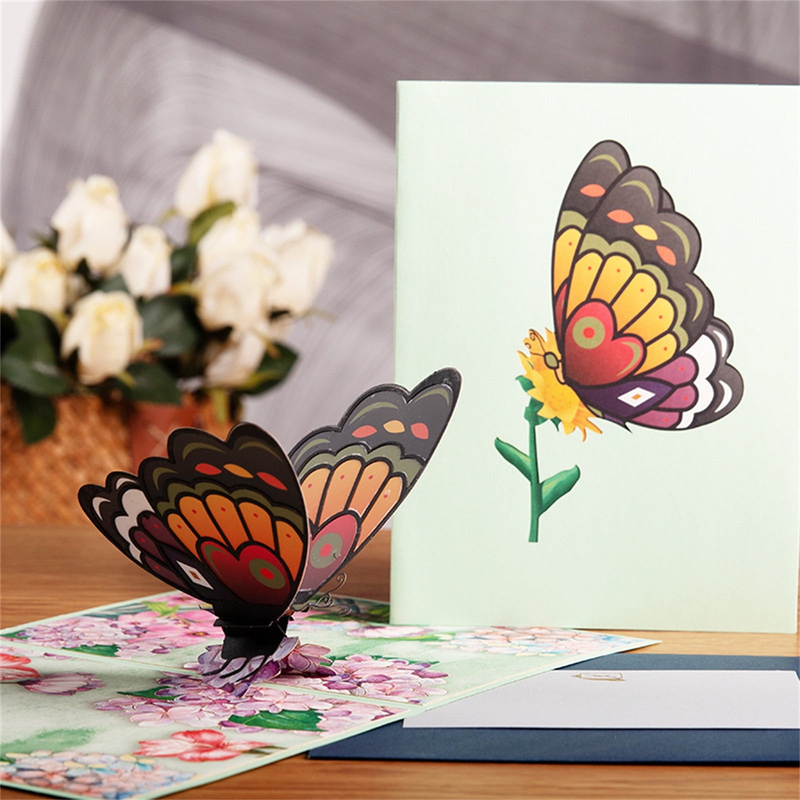 LHNFT Butterfly Birthday Pop Up Card, Big Butterfly Pop Up Cards ...