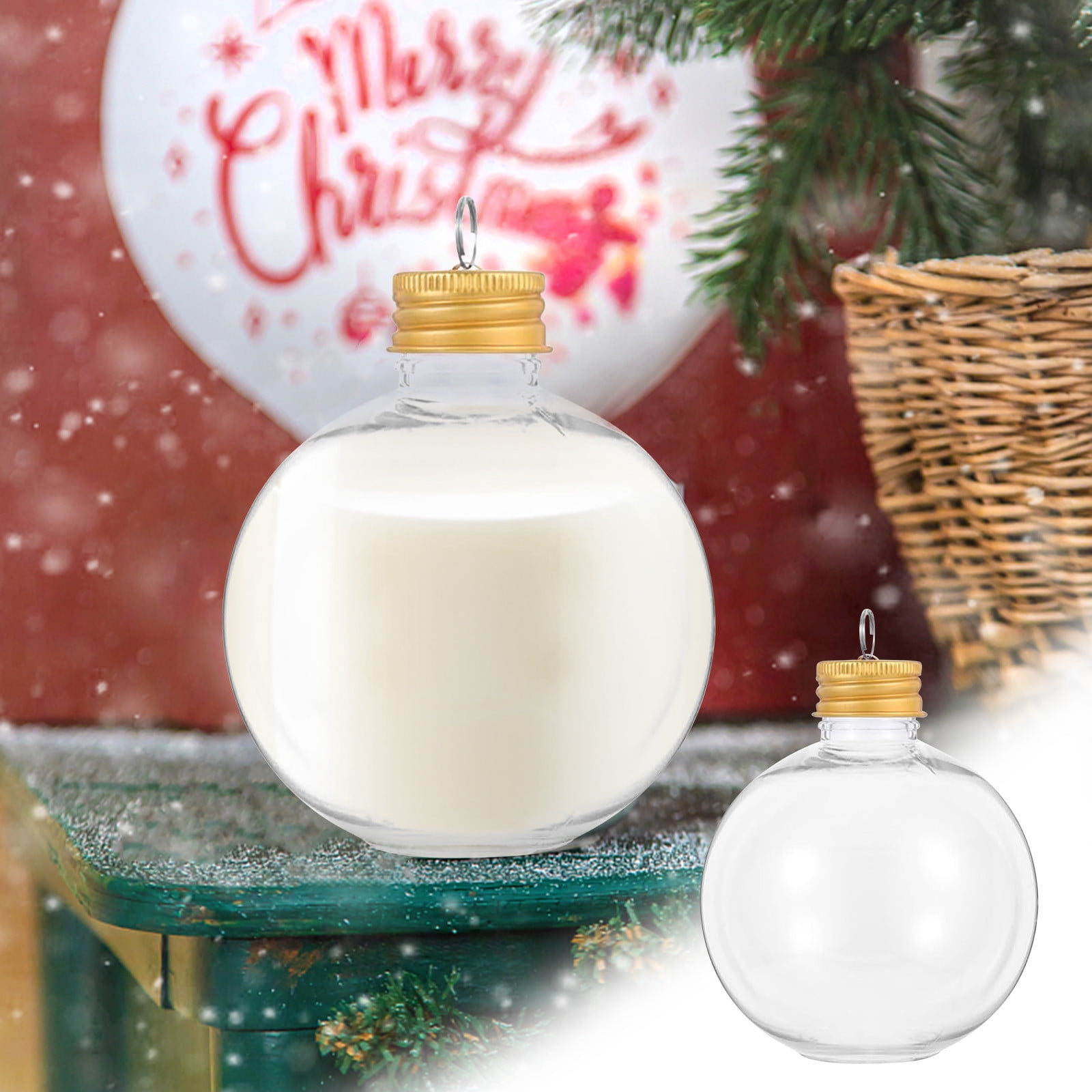 LHNFT Christmas Drink Balls, 10Pcs Clear Ornament Balls, Christmas ...