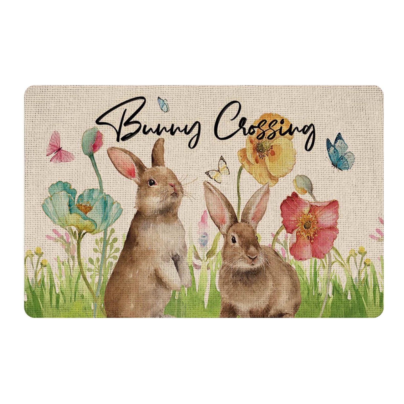 LHNFT Easter Decorative Doormat, Easter Gnome Door Mat, Non Slip Rubber ...