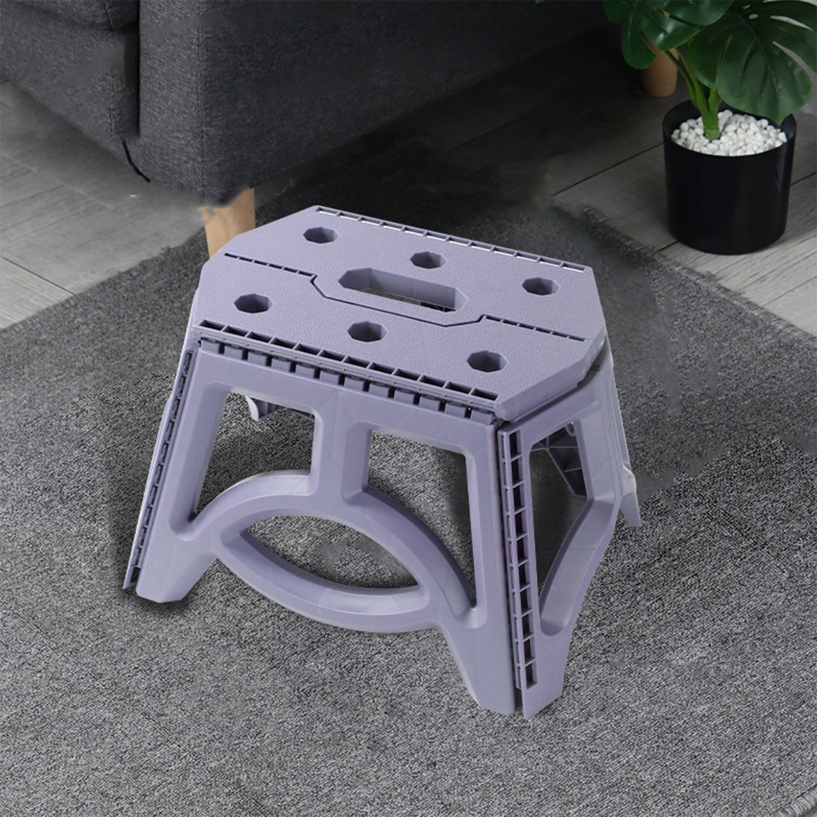 LHNFT Folding Step Stool with Handle, Strong Load-Bearing Chair Travel ...