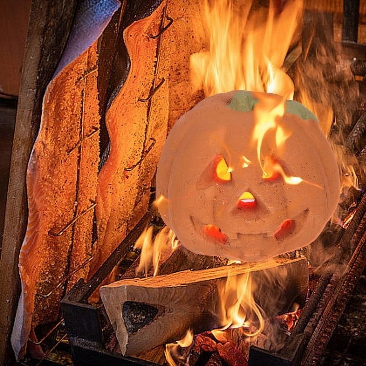 LHNFT Halloween Decorations Stoneware Fire Pits Pumpkins, Realistic ...