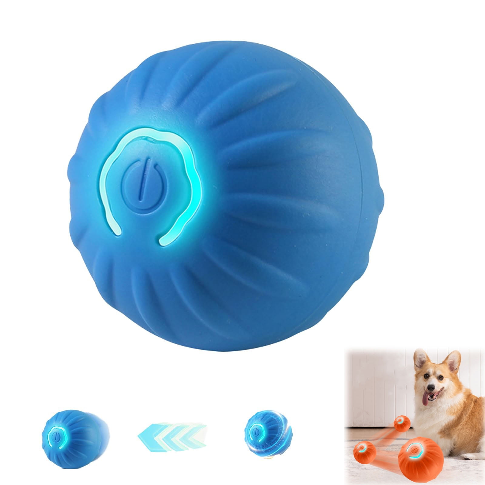 LHNFT Interactive Dog Toys Dog Ball Tough Motion Activated Automatic ...