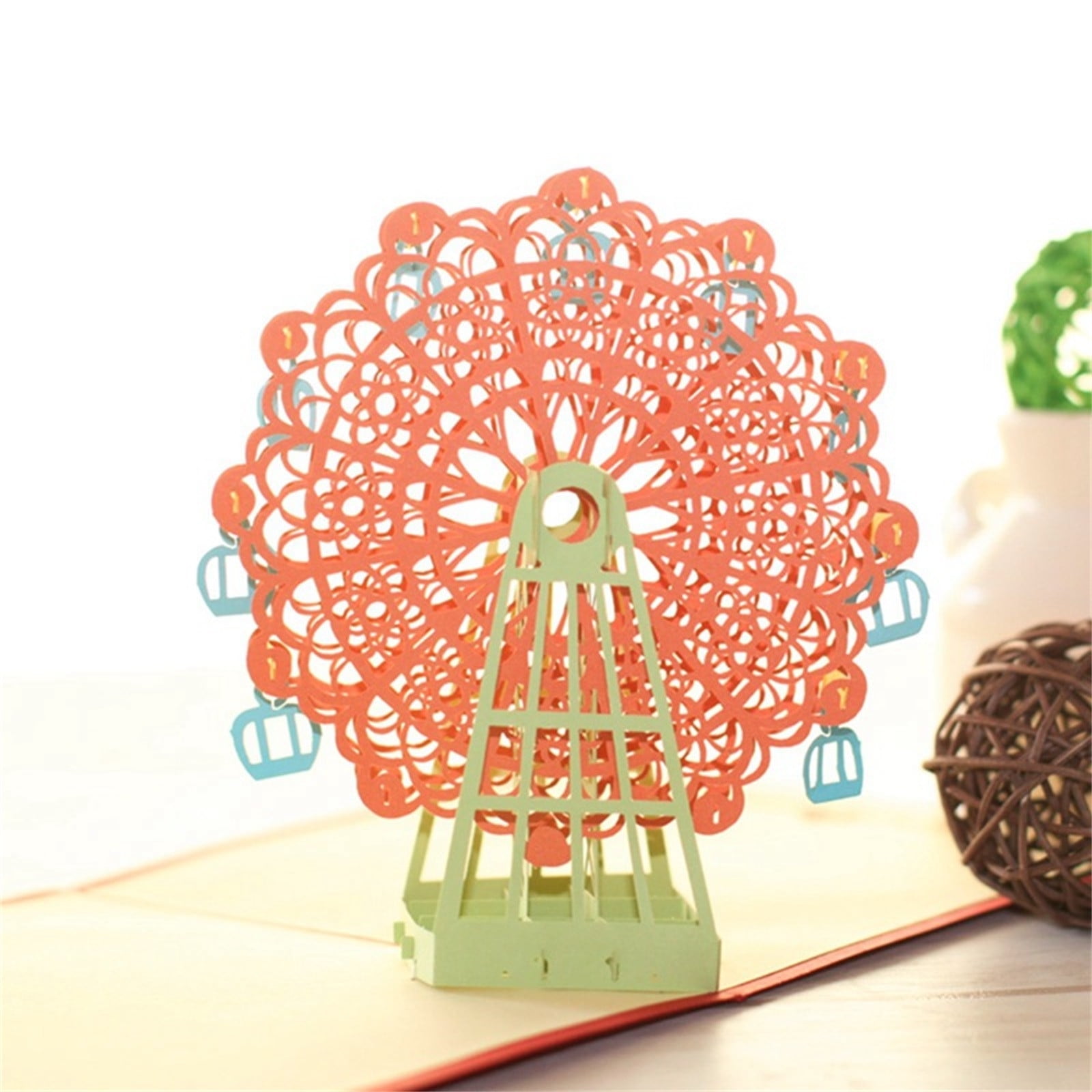 LHNFT Pop Up Birthday Cards, 3D Ferris Wheel Greeting Gift Cards, Paper ...
