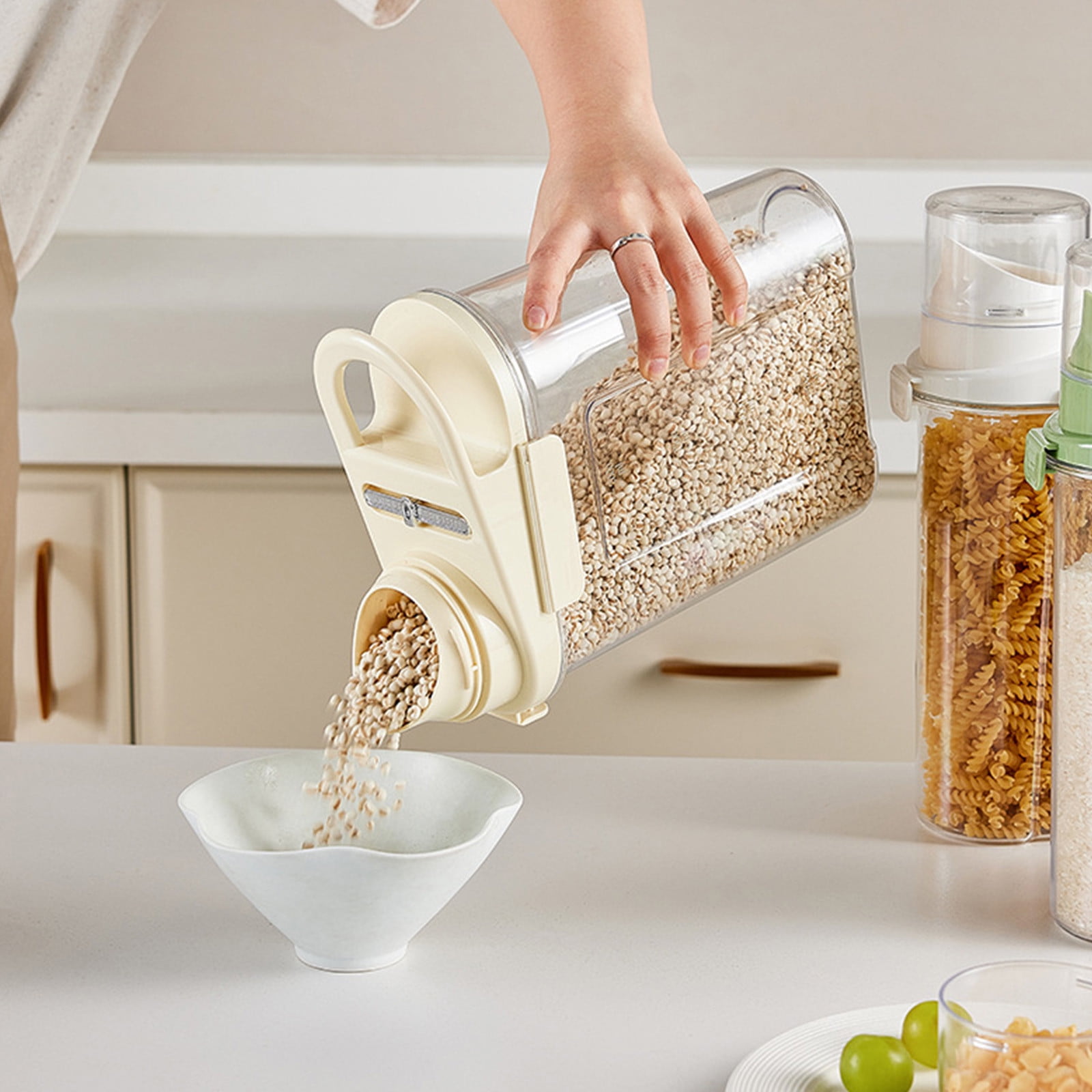 LHNFT Rice Storage Bin Cereal Containers Dispenser with BPA Free ...