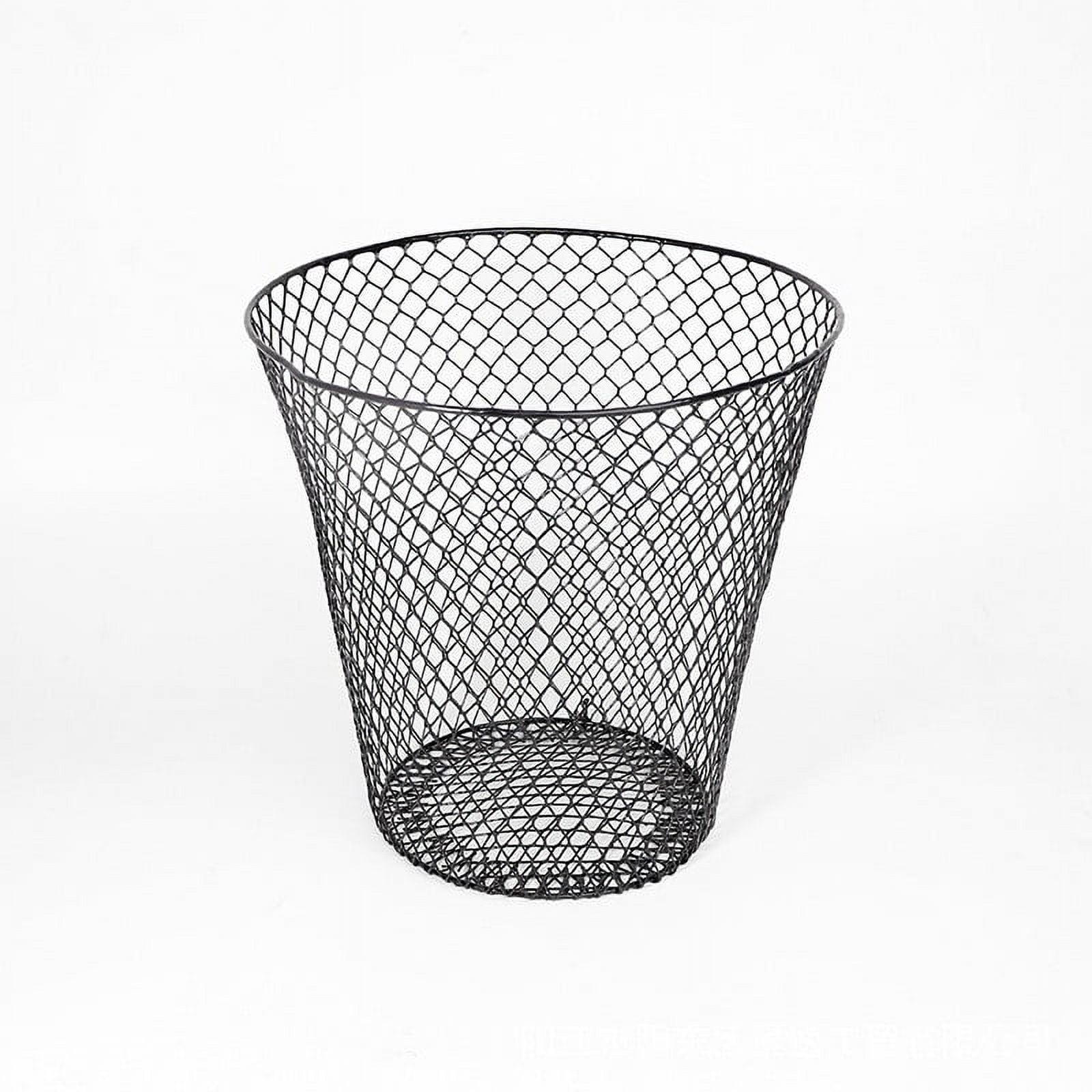 LHNFT Wire Mesh Round Waste Basket, Fashion Design 9 inches Lightweight ...