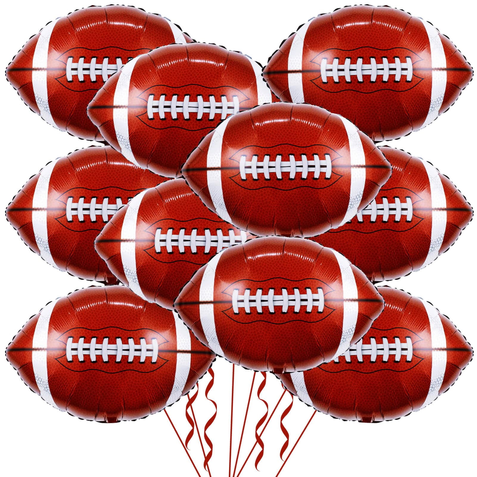 LHOAVWE 18 Inch Football Balloons 10 KKS1 Pack Rugby Football Balloons ...