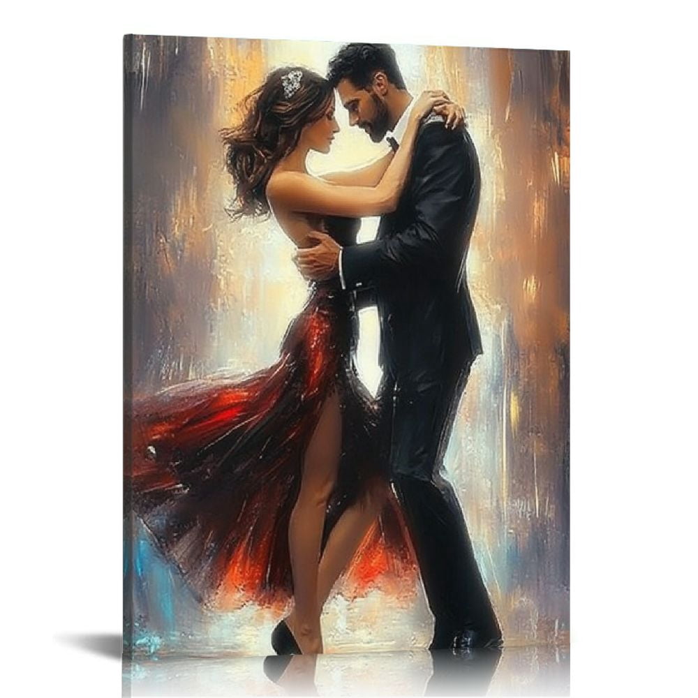 LHONGY 1pc, Canvas Poster, Dynamic Tango, Vibrant Fashion Dance Scene ...