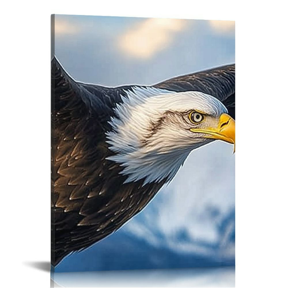 LHONGY AFLE Bald Eagle Poster,Flying Bird Wildlife,Canvas Wall Art For ...