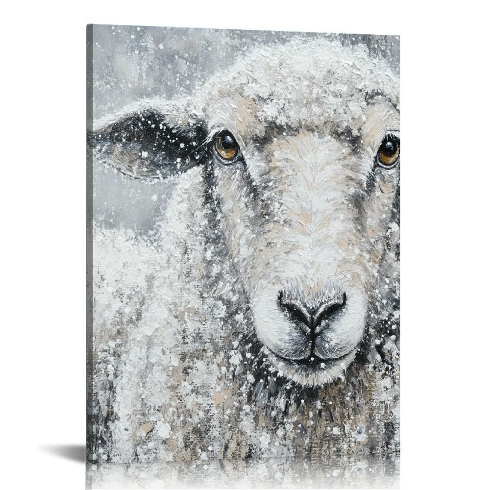 LHONGY Animal Wall Art Decor Farmhouse Sheep Picture Modern Farmhouse ...