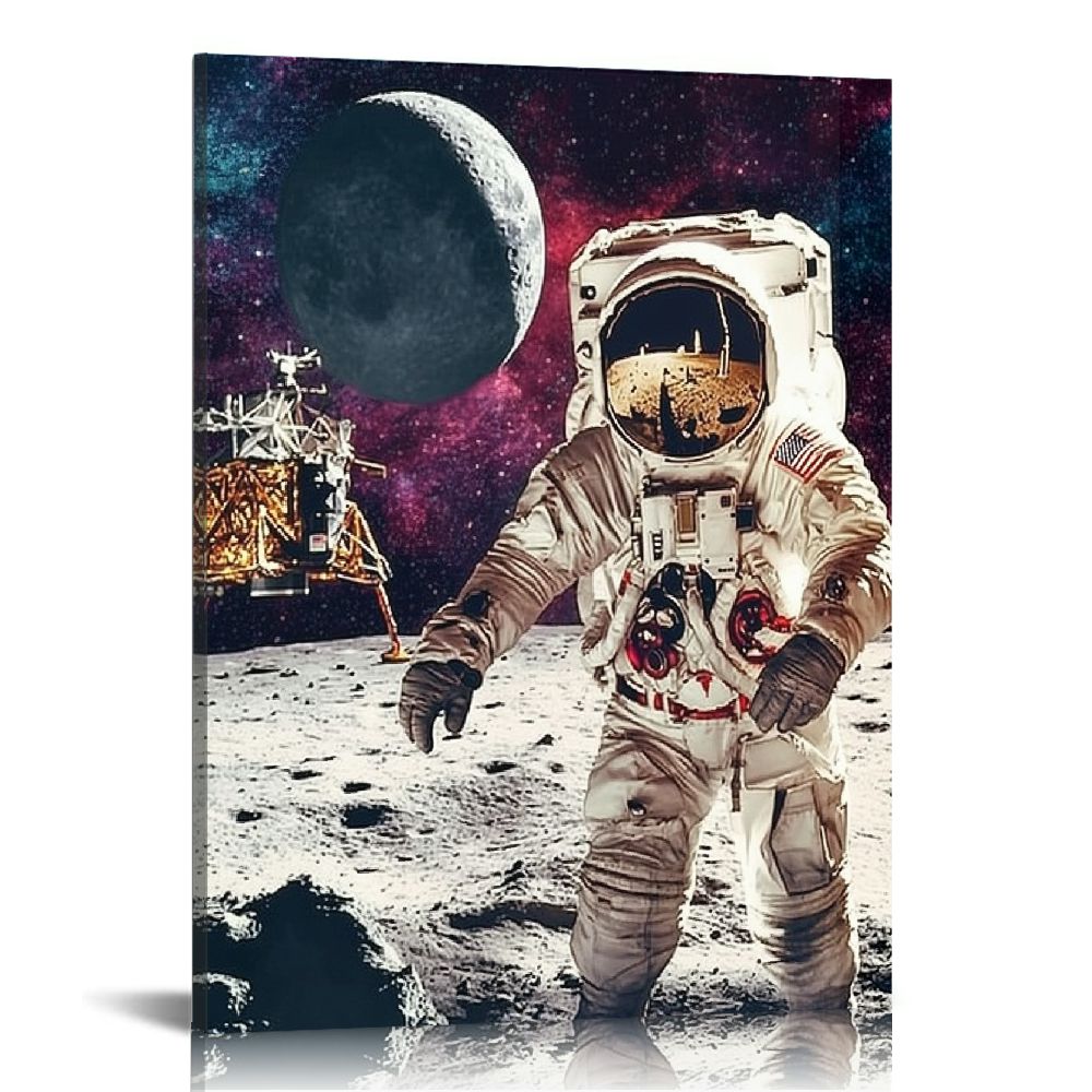 LHONGY Astronaut Picture Prints Spaceman Wall Art Fantastic Outer Space ...