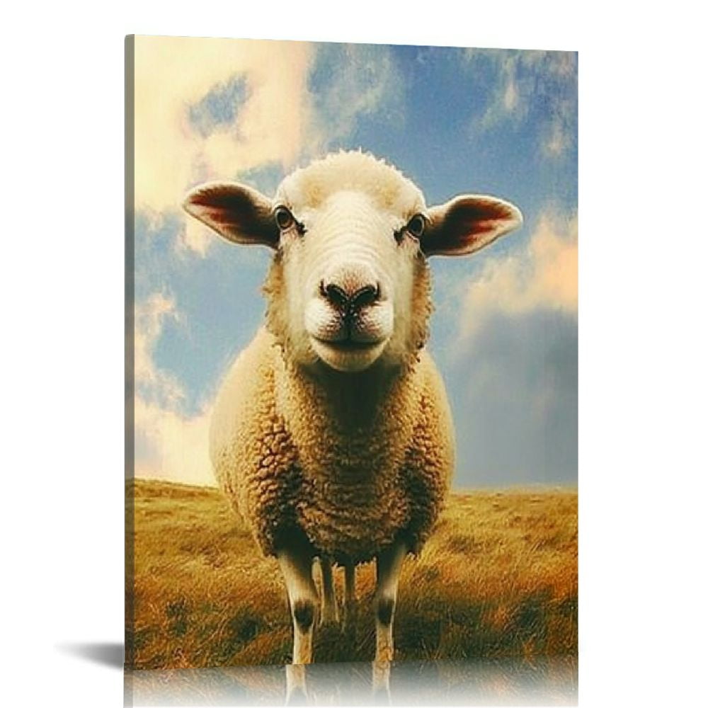LHONGY Close Up of Sheep Photo Photograph Sheep Posters Farm Animals ...