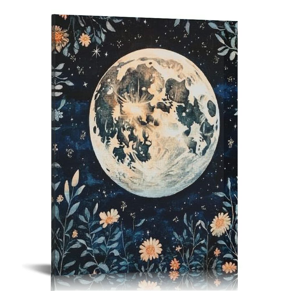 LHONGY Dark Academic Moon Eclipse Wall Art William Poster Morris Forest ...