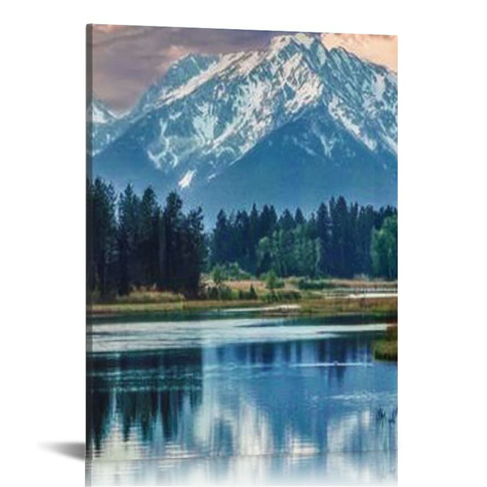 LHONGY FantasticGrand Teton National Park Landscape Wall Art Mountain ...