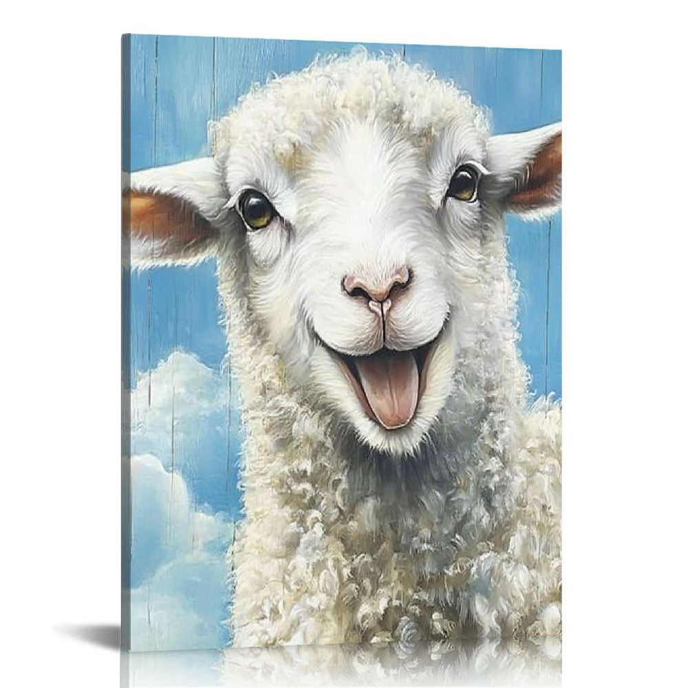 LHONGY Farm Animals canvas wall art - Sheep Wall Art Painting Print ...