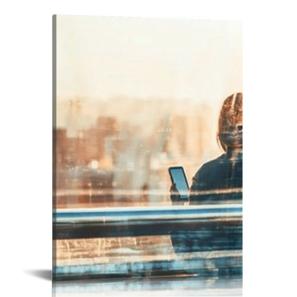 LHONGY Fishing Rod and Reel Canvas Wall Art Fishing Tackle Sunset Lake ...