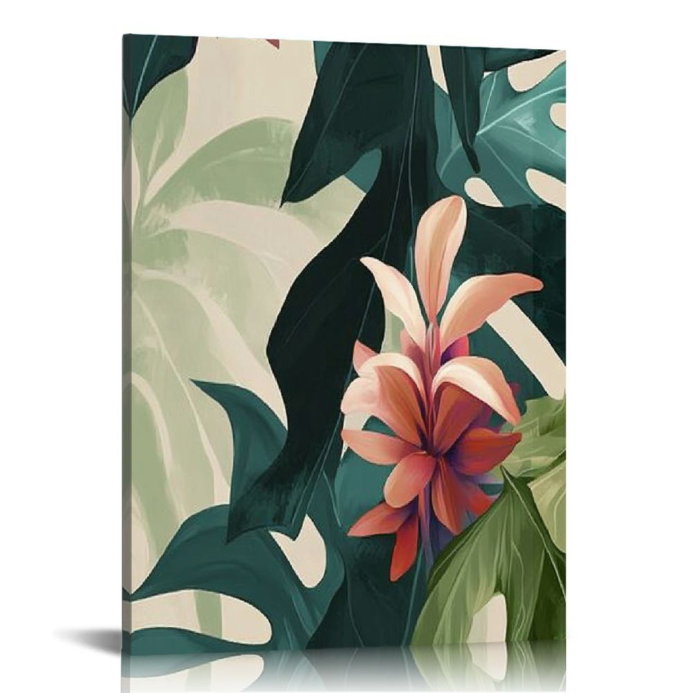 LHONGY Floral Tropical Leaves Tapestry, Tropical Banana Leaves and ...
