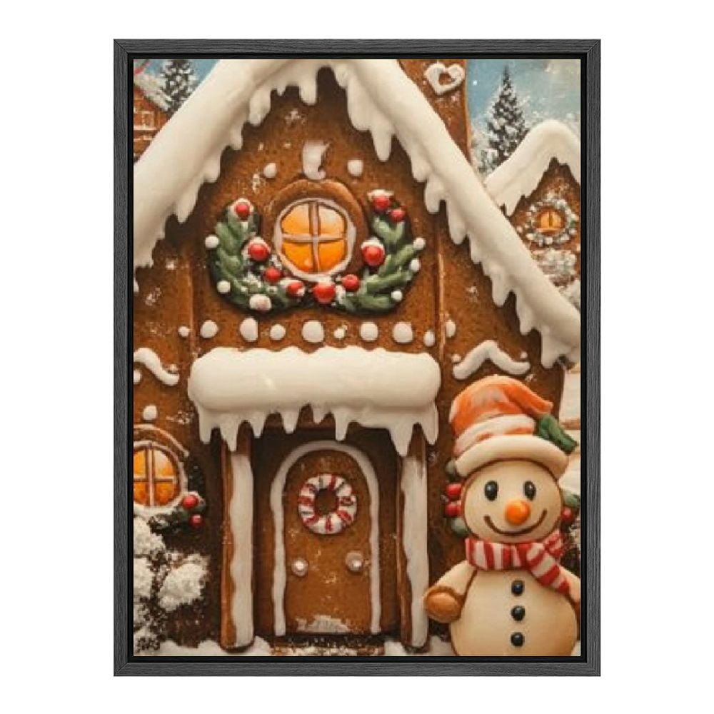 LHONGY Gingerbread House 1 Retro Christmas Poster Aesthetic Wall Art ...