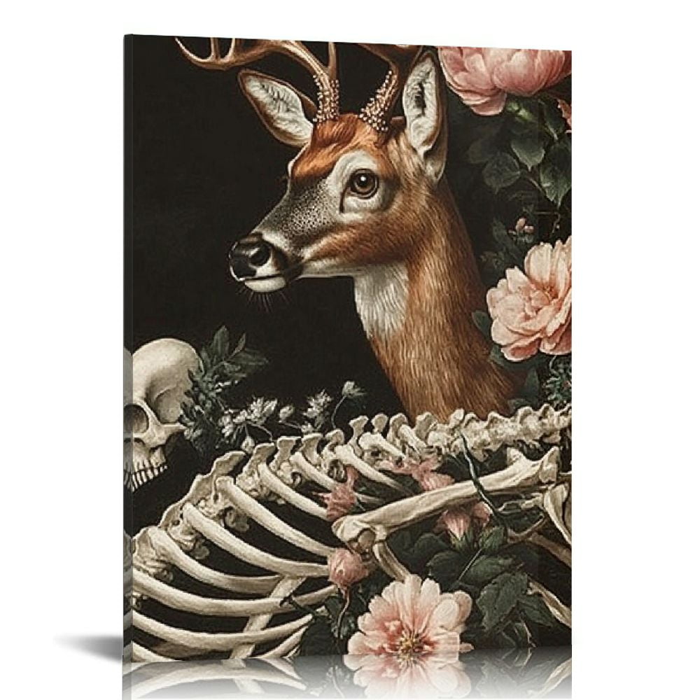 LHONGY Gothic Animal Wall Art Dark Academia Wall Art Canvas Vintage ...
