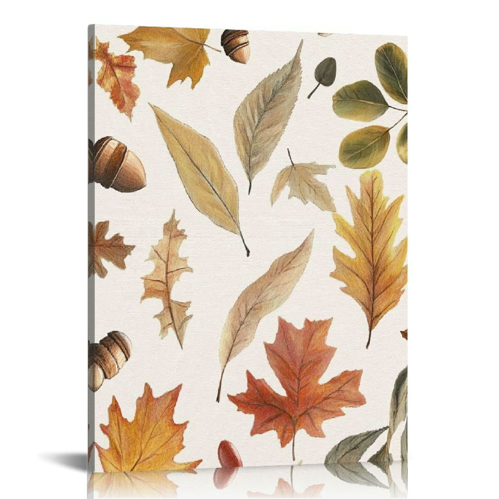 LHONGY Happy Fall Wall Decor, Fall Decor, Autumn Fall Leaves Canvas ...