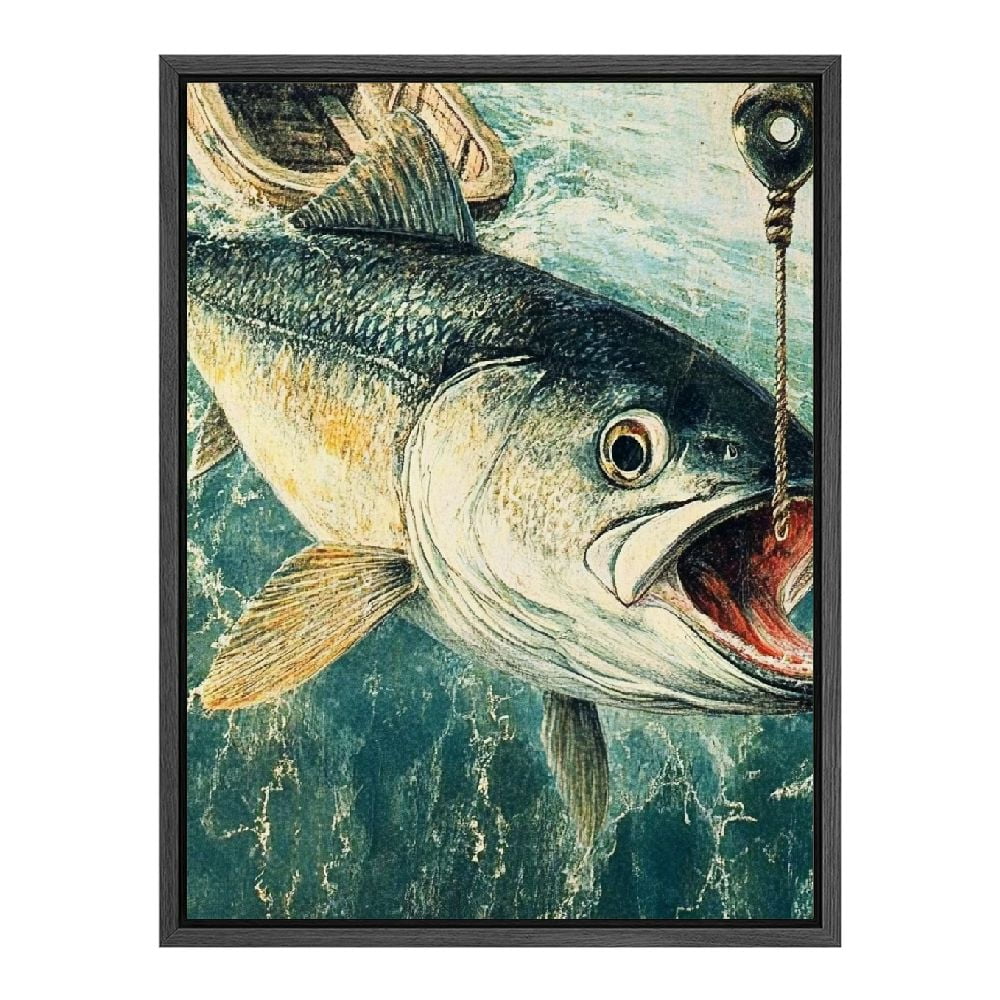 LHONGY Largemouth Bass Fisherman Fishing Poster Art Print Lures Wall ...