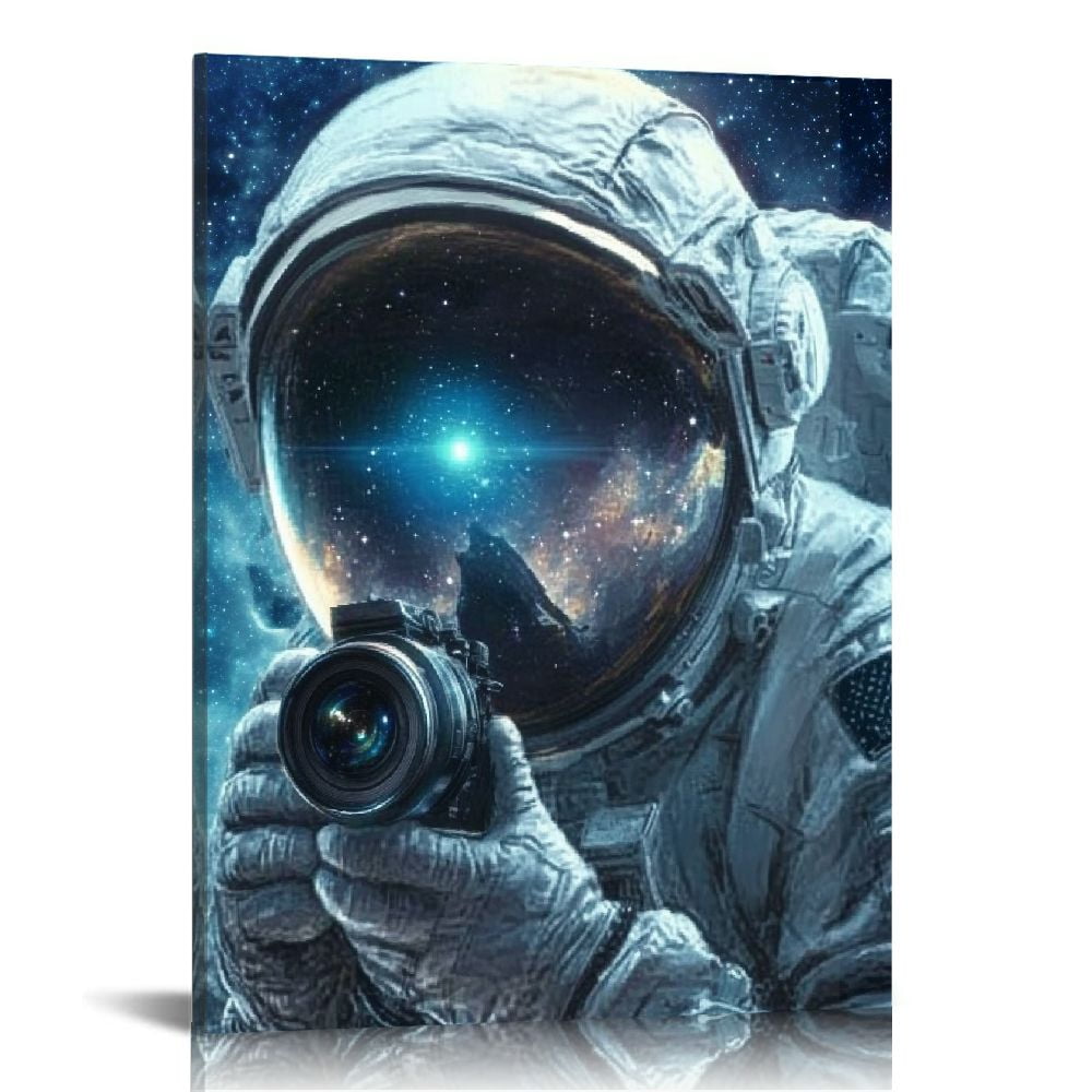LHONGY Modern Large Canvas Wall Art Astronaut Spaceman Planets ...