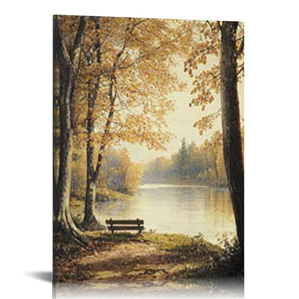 LHONGY Rustic Farmhouse Wall Art Decor - Boho Art Deco Landscape ...