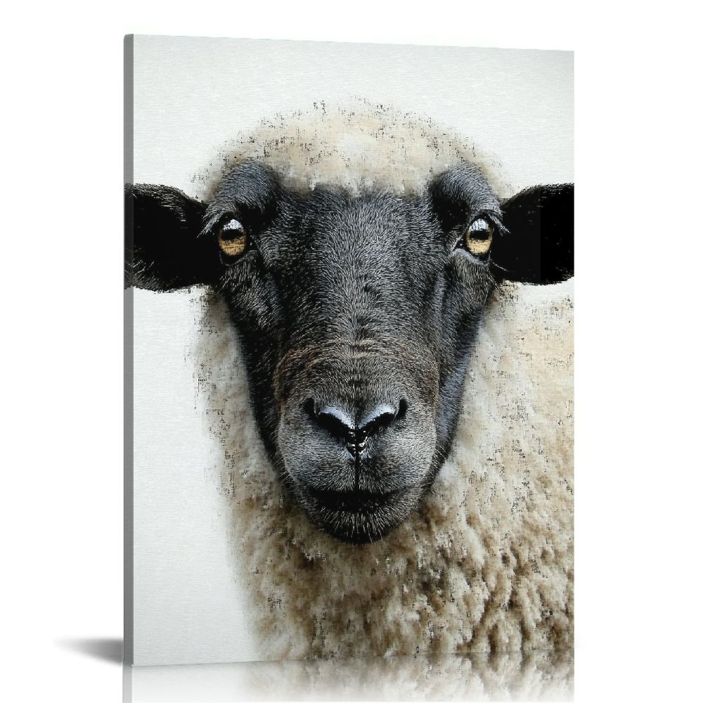 LHONGY Sheep Pictures Canvas Wall Art Animal Prints Poster Printing ...