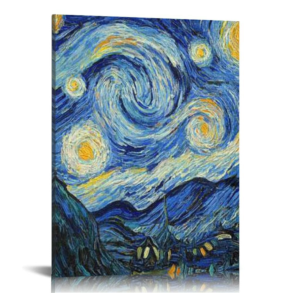 LHONGY – Vincent Van Gogh Starry Night Premium Canvas Art Print ...