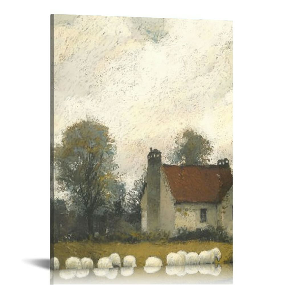 LHONGY Vintage Sheep Wall Art Decor, Bedroom Kitchen Country Farmhouse ...