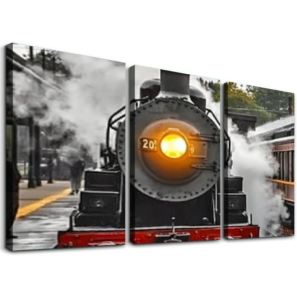 LHONGY Vintage Steam Engine Locomotive & Train Enthusiast Posters ...