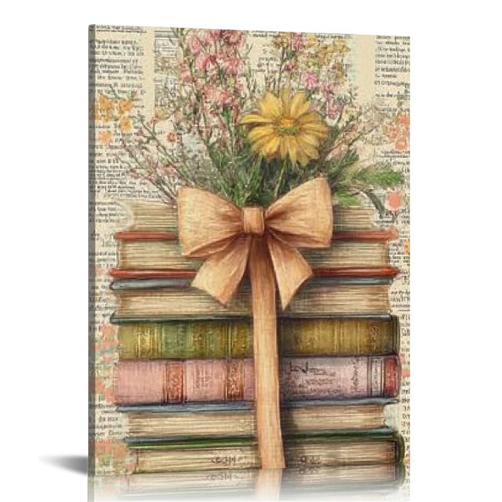 LHONGY Vintage Wall Decor , Decorations, Library Decor, Retro Floral ...