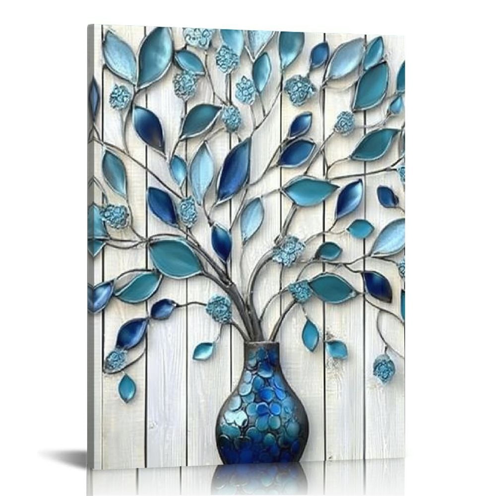 LHONGY Wall Art Living Room - Large Green Tree of Life Textured ...