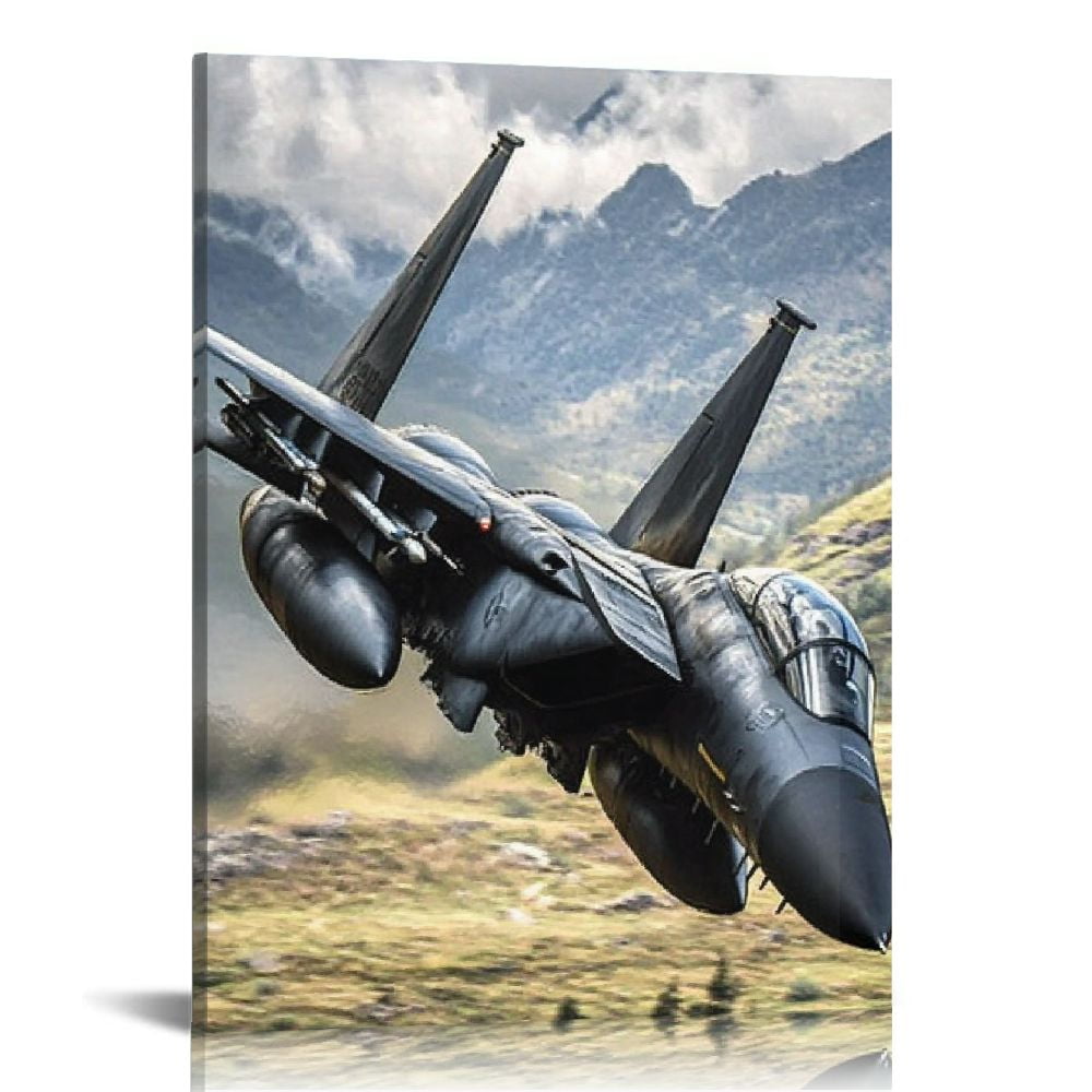 LHONGY Wall Art, Military Aircraft Wall Decor, Patriotic Wall Art ...