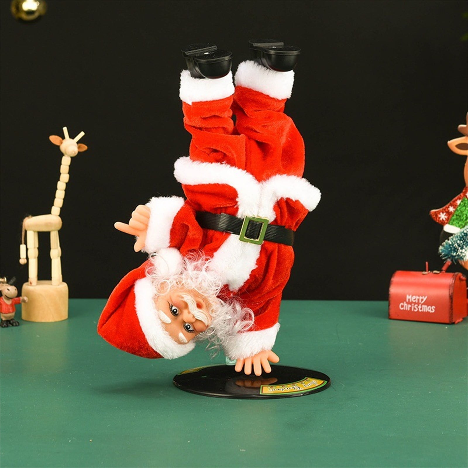LHOO Singing Dancing Santa Claus, Christmas Animatronics Musical Santa ...