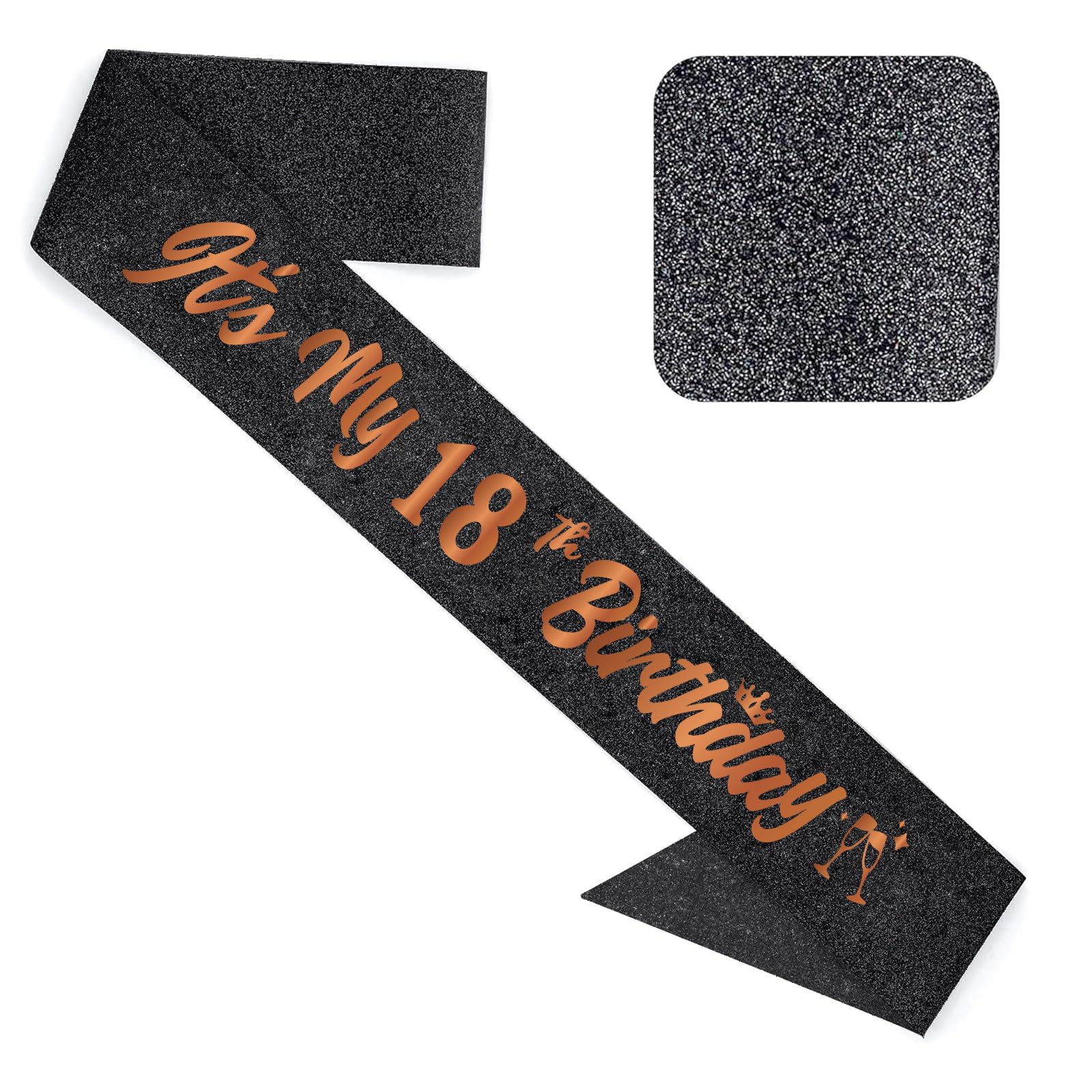 LHPYQ It's My 18th Birthday Sash AFN1with Rose Gold Foil Lettering ...
